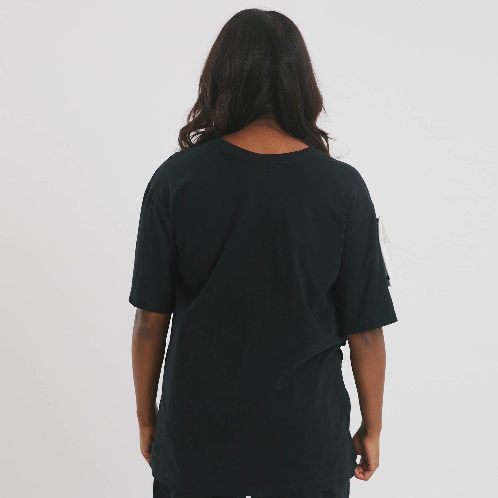 Womens Side Fastening T Shirt Black The Shapes United