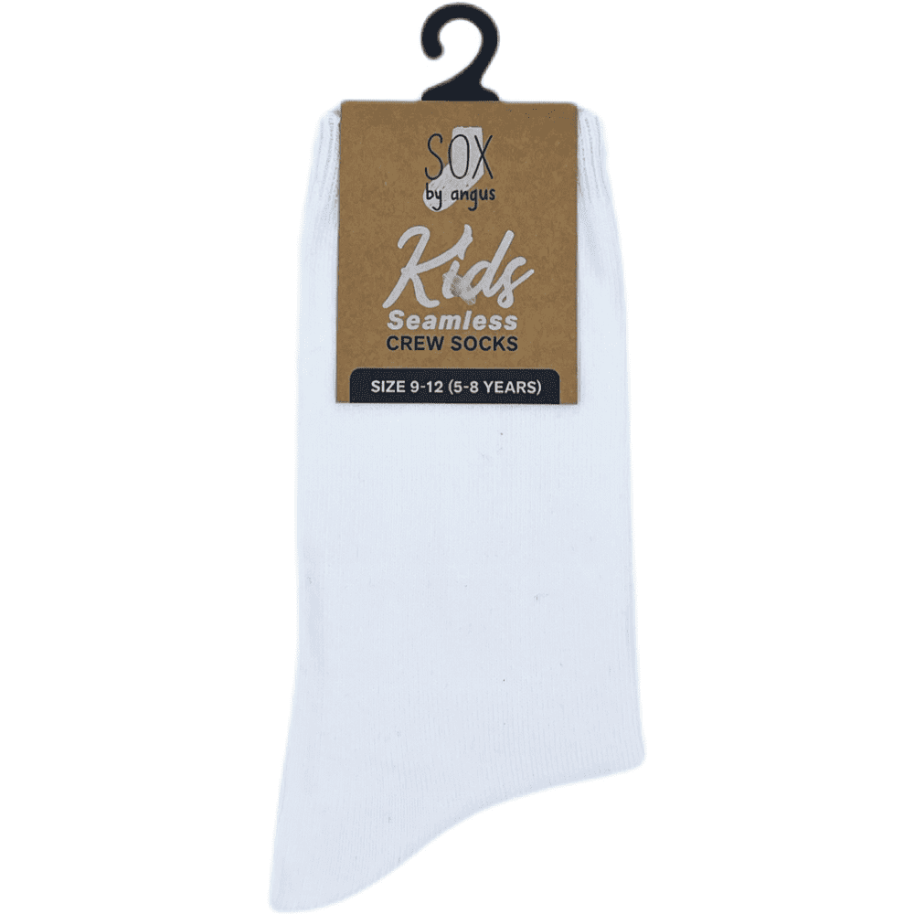 Childrens Cotton School Crew Seamless Sock - 2 pack | The Shapes United